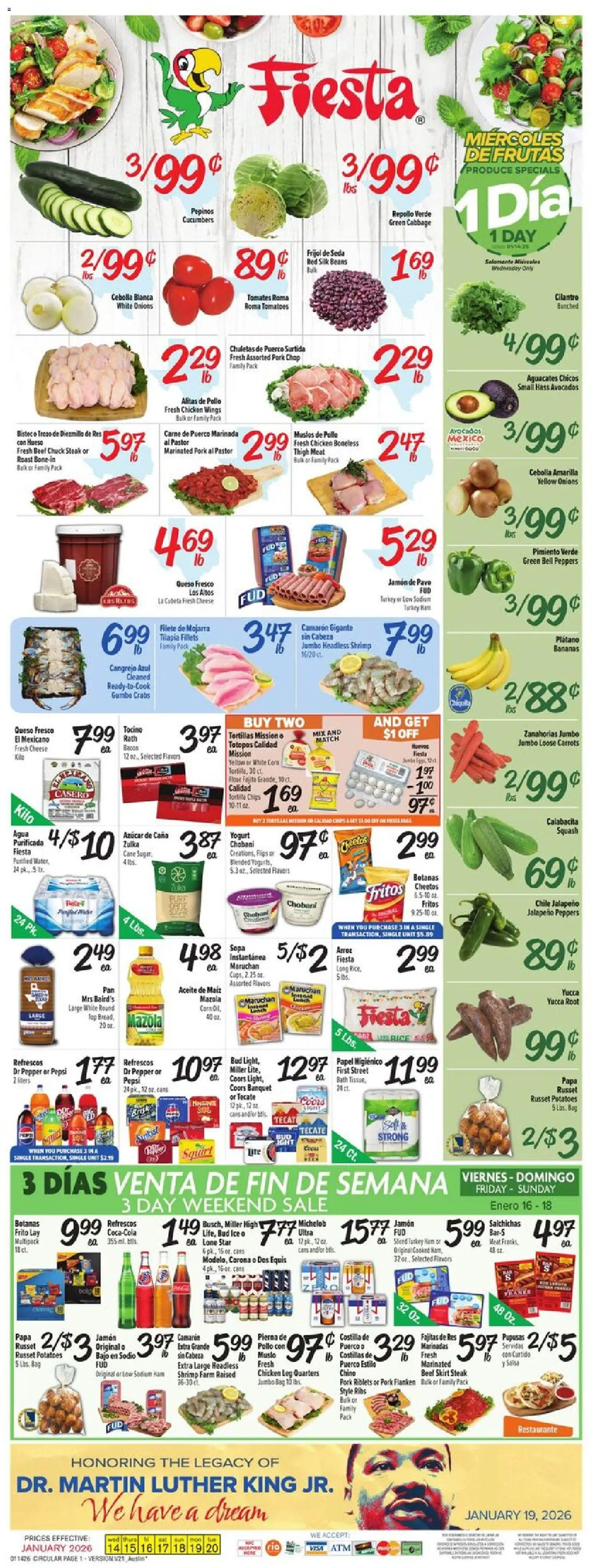 Fiesta Mart Weekly Ad from 01/14/2026 - Flyer, Sale